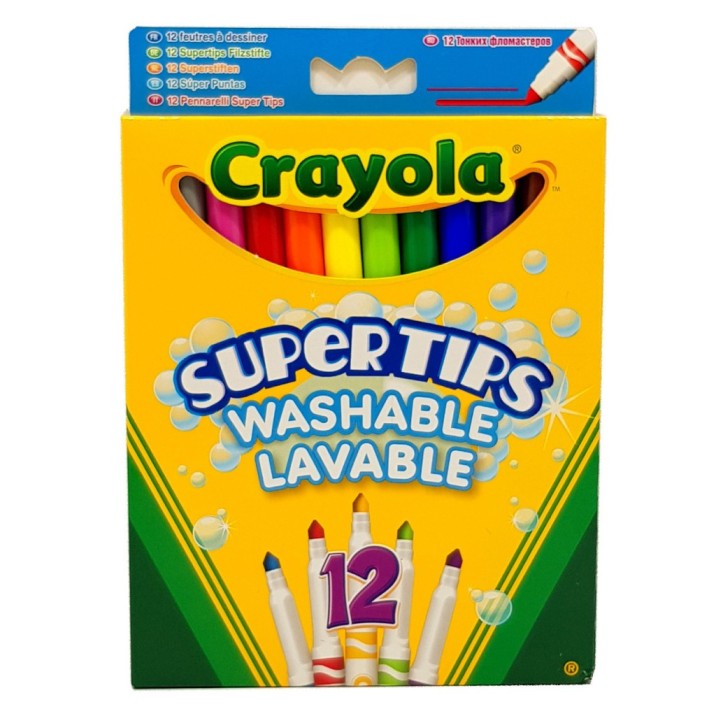 Buy Crayola 12 Super Tips Washable Markers (pkt/12pcs) Online @ AED16.5 ... Buy Crayola 12 Super Tips Washable Markers (pkt/12pcs) Online @ AED16.5 ...