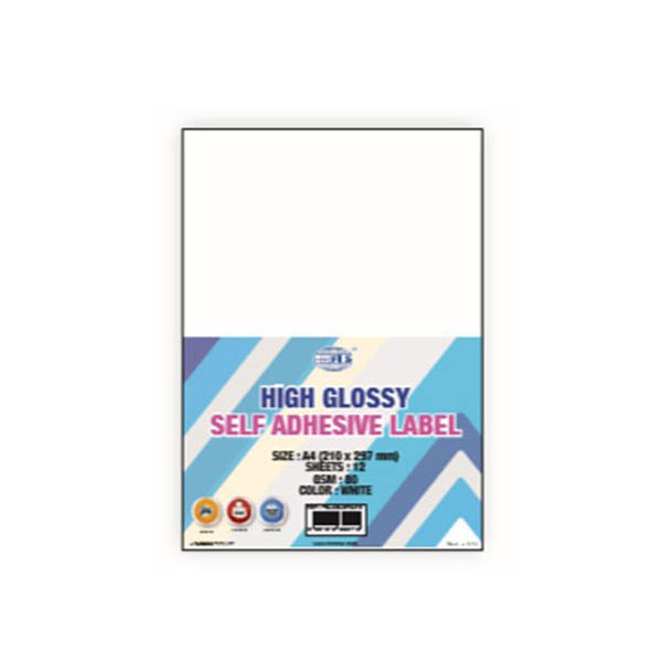 Buy FIS FSLAGLSTA412 High Glossy Self Adhesive A4 Label 80gsm - White ...