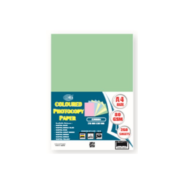 Buy FIS FSPWA4250GR Color Photocopy Paper 80gsm A4 - Pastel Green (pkt ...