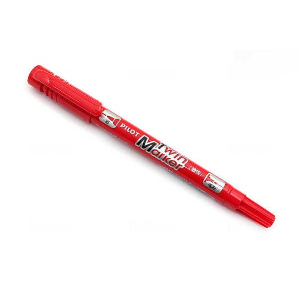 Buy Pilot SCA-TM Twin Marker Pen - Red (pkt/12pc) Online @ AED52.5 from ...
