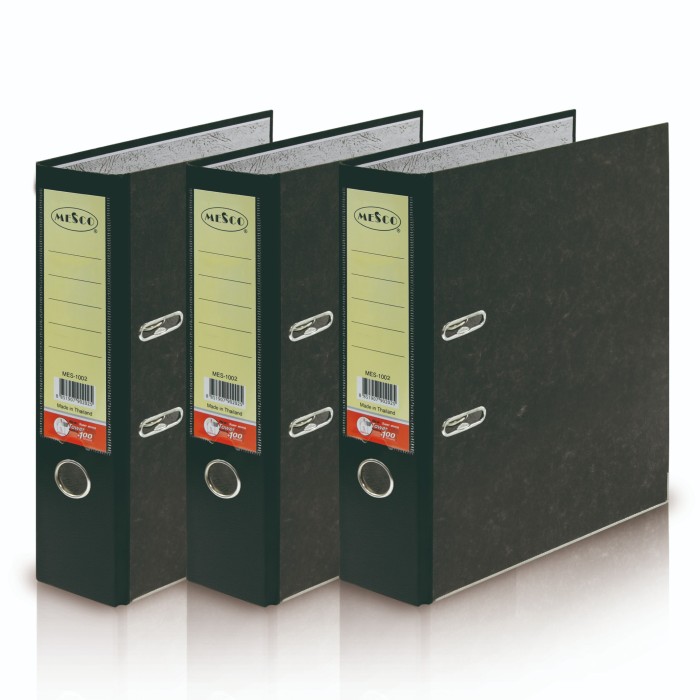 Buy Mesco MES-1002 Lever Arch Box File A4 Broad - Black (box/24pcs ...