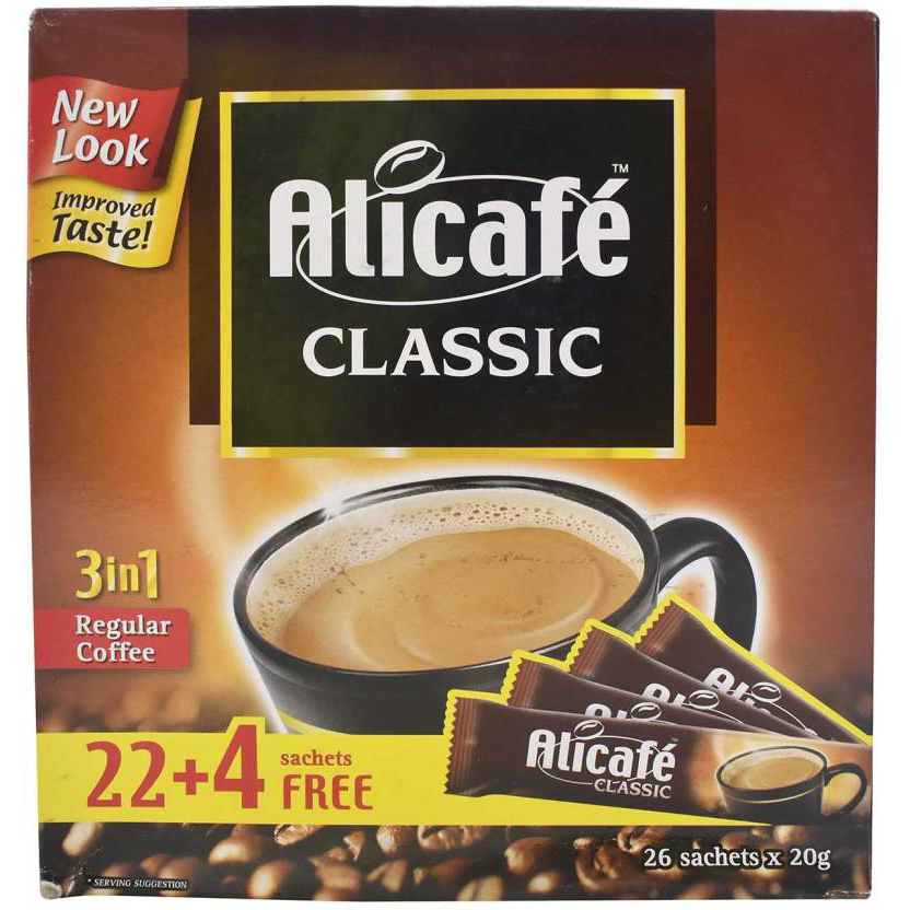 Buy Alicafe 3-in-1 Regular Coffee - Classic (box/26pcs) Online @ AED23 ...