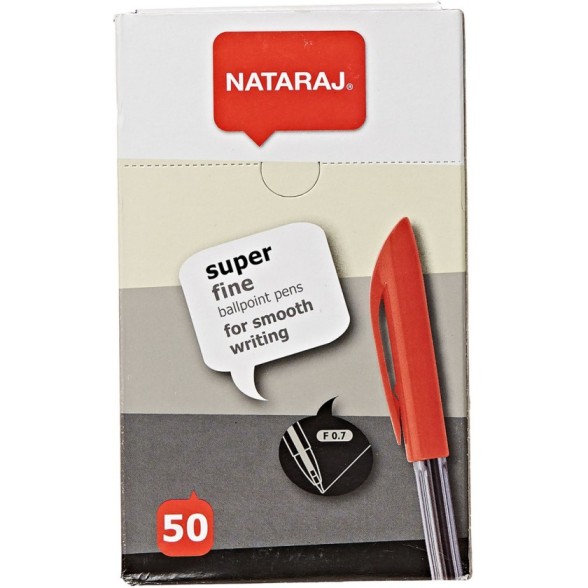 Buy Nataraj Super Fine 0.7mm - Red (box/50pcs) Online @ AED31 from Bayzon