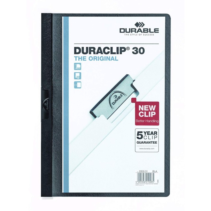 Buy Durable DUPG2200-01 Duraclip File Cap 30 sheets A4 - Black (box ...