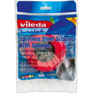 Buy Vileda Inox Dishwashing Metallic Scourer with Sponge VLSC137862 (pc ...
