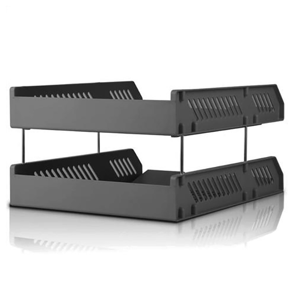 Buy Deli 9208 2-Tier File Tray - Black (pc) Online @ AED15.2 from Bayzon