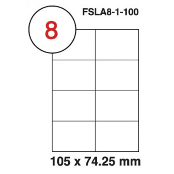Buy FIS Multipurpose White Label 105 x 74.25mm - FSLA8-1-100 (pkt/100s ...