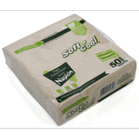 Buy Soft n Cool Folded Paper Napkin 40 x 40cm - Brown (pkt/50pcs ...