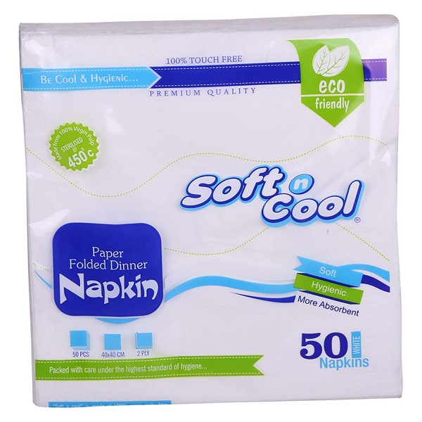 Buy Soft n Cool Folded Paper Napkin 33 x 33cm - White (box/40pkt ...