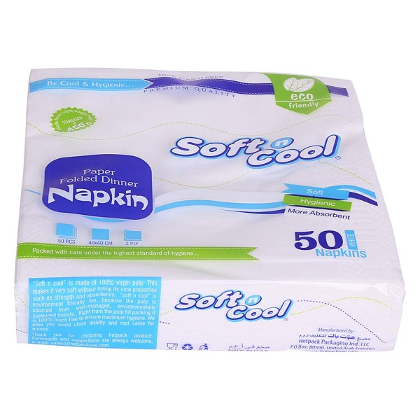 Buy Soft n Cool Folded Paper Napkin 33 x 33cm - White (box/40pkt ...