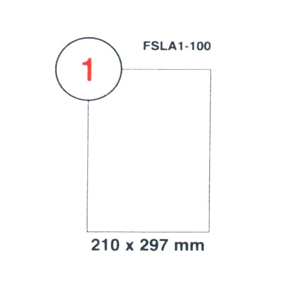 Buy FIS Multipurpose White Label Stickers 210 x 297mm A4 - FSLA1-100 ...