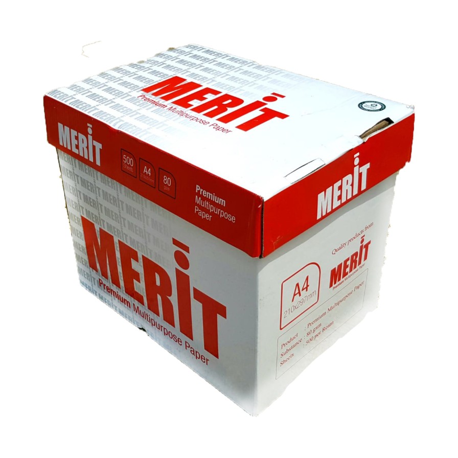 Buy Merit Photo Copy Paper 80gsm - A4 (box/5rm) Online @ AED57 from Bayzon