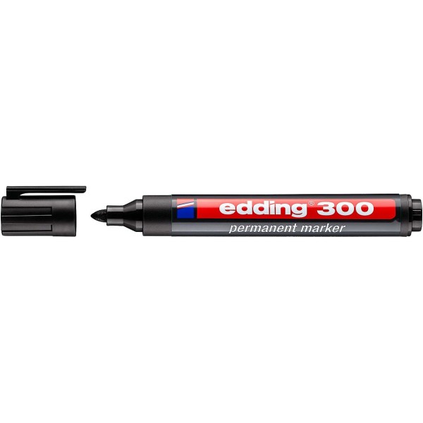 Buy Edding 300 Permanent Marker Bullet Tip - Black (pc) Online @ AED3.5 ...