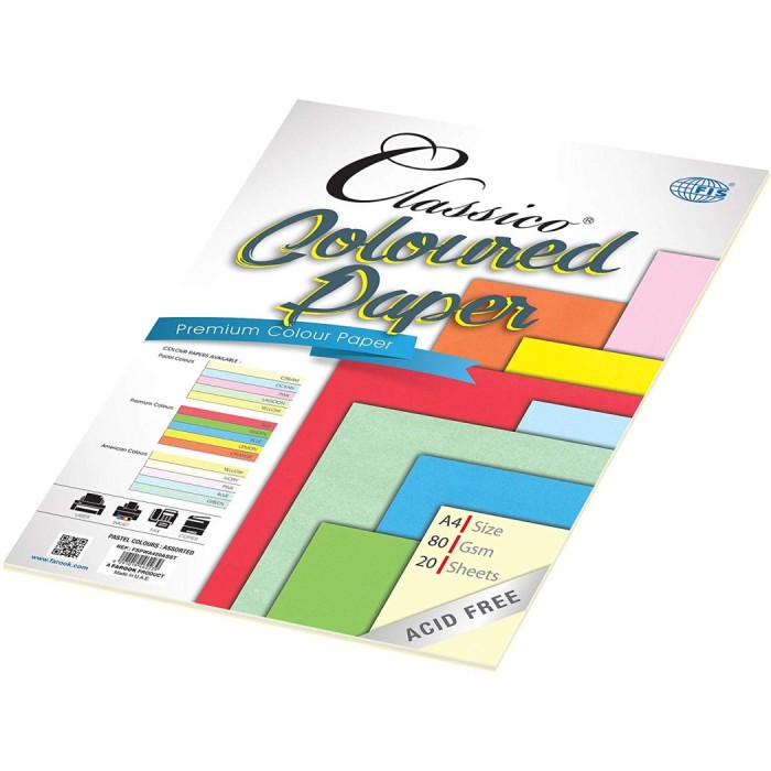Buy FIS Classico Pastel Color Photocopy Paper 80gsm A4 FSPWA420ASST ...