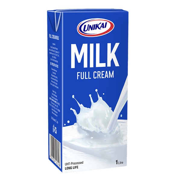 Buy Unikai Uht Milk Full Cream - 4x1Ltr Online @ AED16.9 from Bayzon