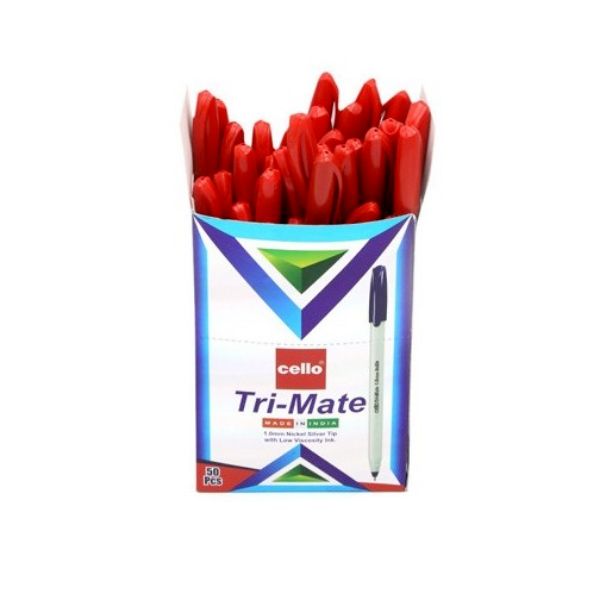 Buy Cello Trimate Ballpoint Pen 1.0mm - Red (box/50pcs) Online @ AED31 ...