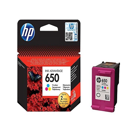 Buy HP Ink 650T for InkJet Printing with 200 Page Yield - Tri Colour ...