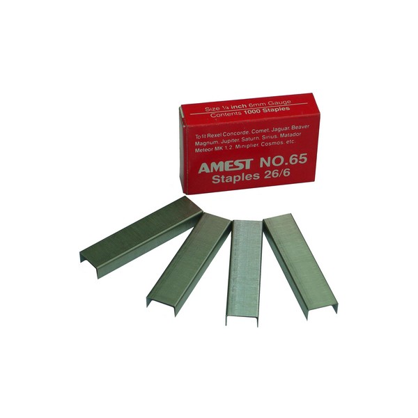 Buy Amest No. 65 Stapler Pin - 26/6 (pkt/20pc) Online @ AED13 from Bayzon