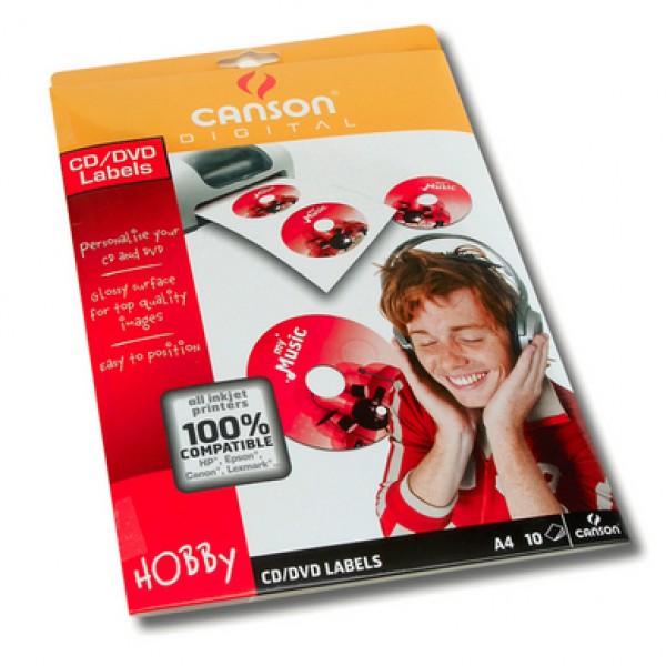 Buy Canson Glossy CD Labels (pkt/10sheets) Online @ AED66.15 from Bayzon