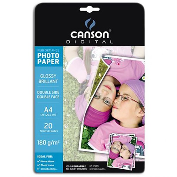 Buy Canson Performance Range Double-Sided Glossy Photo Paper - A4 (pkt ...