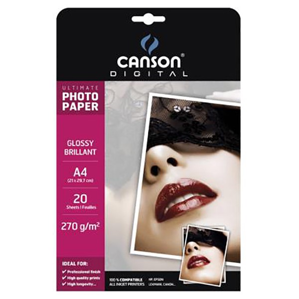 Buy Canson Ultimate Range Glossy Photo Paper - A4 (pkt/20s) Online ...