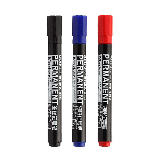 Buy Deli EU10420 2-tip Permanent Marker 0.5mm/1.0mm - Black (pkt/12pcs ...