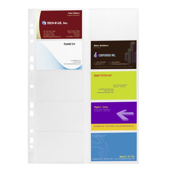 Buy Durable 2389 Business Card Refill 200 Cards Pocket A4 (pkt/10pcs ...