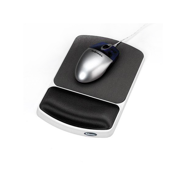 Buy Fellowes Gel Wrist Rest and Mouse Pad - Graphite/Platinum (91741 ...