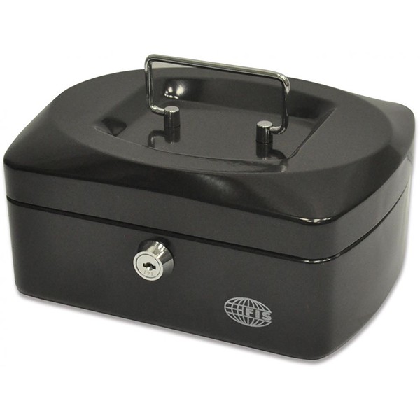 Buy FIS Cash Box Steel with Key Lock 8in FSCPTS0130BK - Black Online ...
