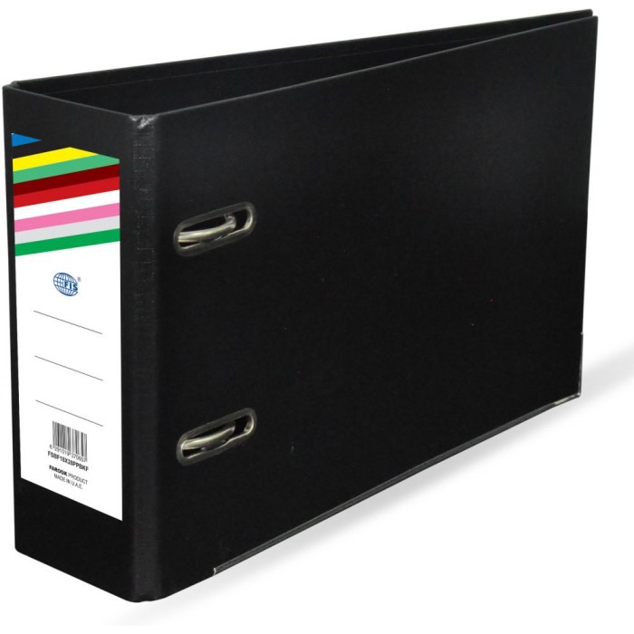 Buy FIS PP Lever Arch Box File 180x280mm Broad 8cm (3inch) Fixed Black ...