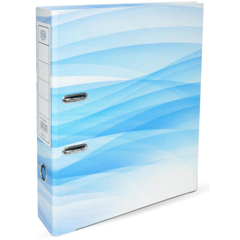 Buy FIS Lever Arch Box File F/S 75mm Fixed Blue - Printed Design ...