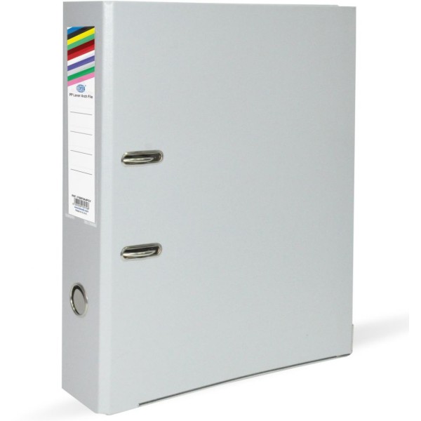 Buy FIS PP Lever Arch Box File A4 Broad 8cm (3inch) Unfix Grey ...