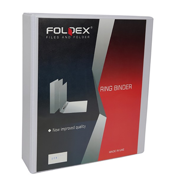 Buy Foldex Ring Binder 4-Ring 3 inch RB408 - White (pc) Online @ AED14 ...