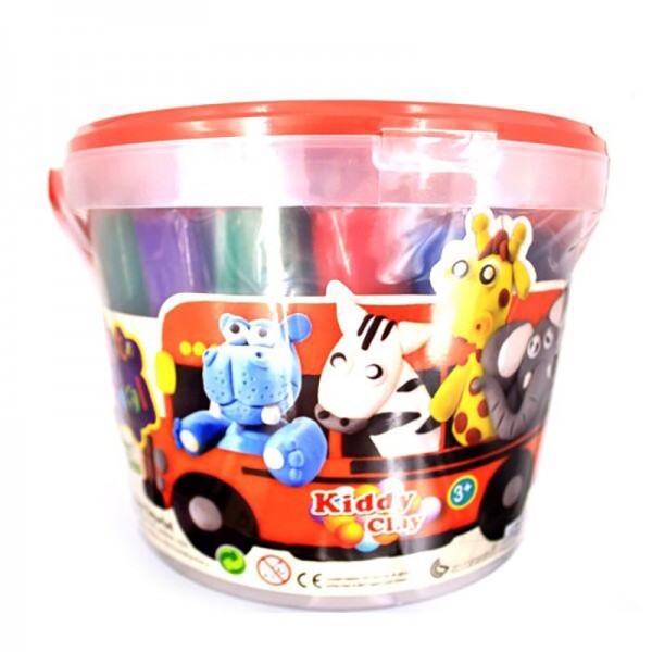 Buy Kiddy Clay Jumbo Bucket with 13 colors clay, molds, play mat and ...