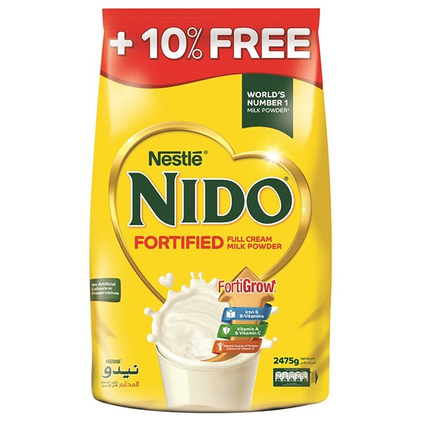 Buy Nido Fortified Milk Powder - 2475g (pc) Online @ AED82 from Bayzon