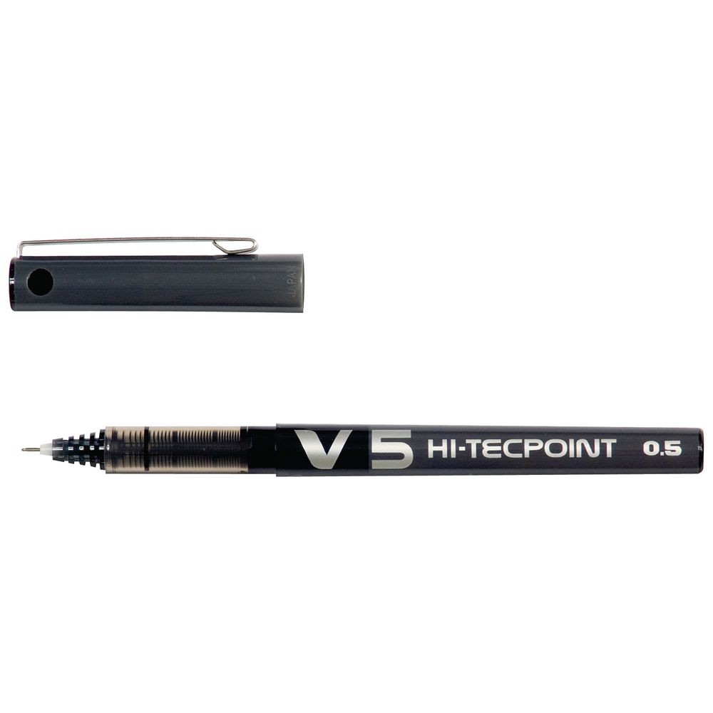 Buy Pilot V5 Hi-Tecpoint Extra-Fine Rollerball Pen - Black (Pc) Online ...